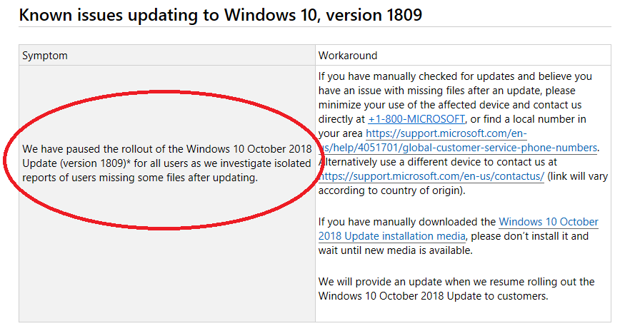 Microsoft’s Windows 10 October 2018 update on hold after some users ...